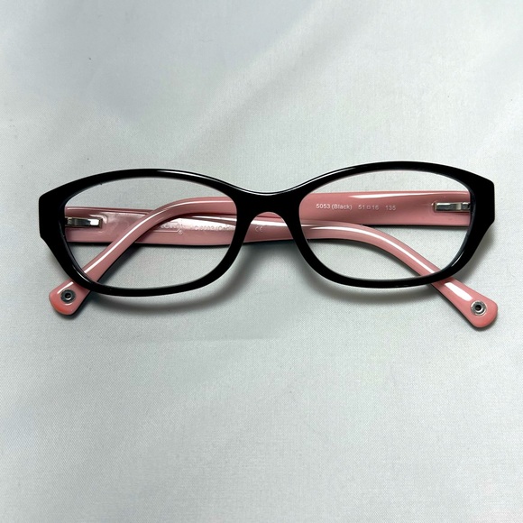 Coach | Accessories | Coach Cecilia Black Pink Rectangle Eyeglasses ...